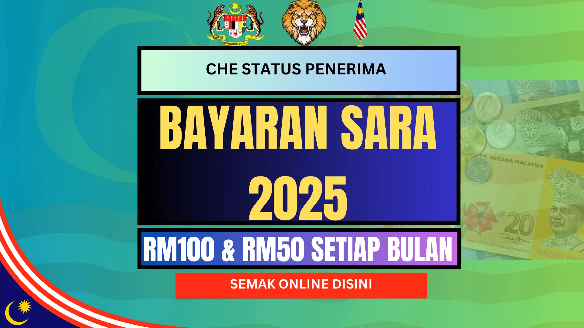 CEK SARA MYKASIH 2025 : SEMAKAN STATUS PENERIMA BANTUAN (RM100 & RM50 SETIAP BULAN)