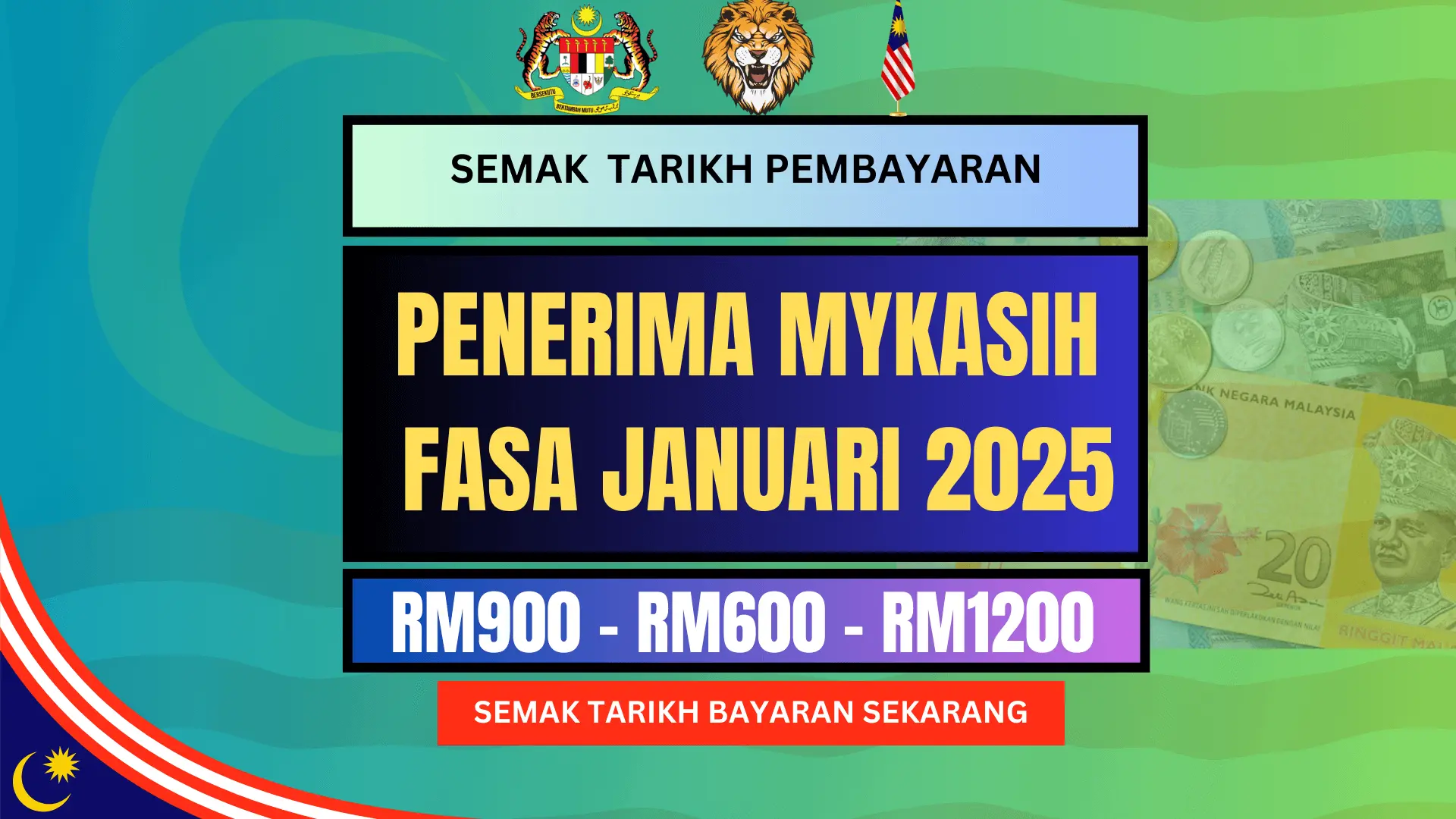 MYKASIH 2025 TARIKH PEMBAYARAN : (FASA JANUARI) SEMAK STATUS LAYAK ATAU TIDAK (RM900 & RM600 ...